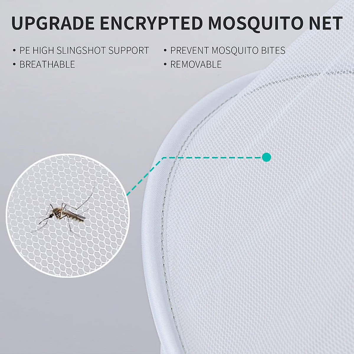 DUOMI Mosquito Net for Stroller,Encrypted Stroller Mosquito Net Full Cover with Double Zipper, Breathable & Foldable Netting for Baby Stroller Mosquito Net