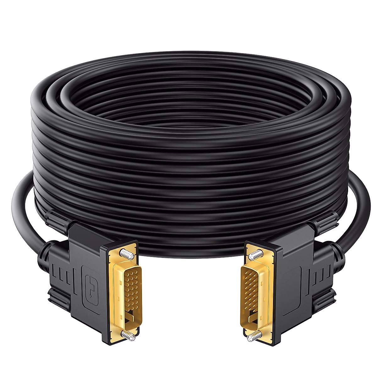 UVOOI DVI Cable 25FT, DVI to DVI-D Cable 25 Feet Long DVI Cord Support 1080P for Computer, PC, Laptop, Monitor, TV and Projector
