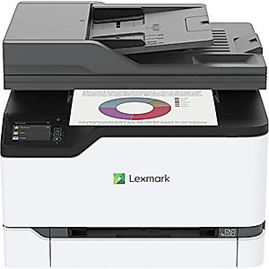 Lexmark MC3426adw Color Laser Multifunction Product with Print, Copy, Fax, Scan and Wireless Capabilities, Plus Full-Spectrum Security and Print Speed up to 26 ppm* (40N9360), White, Small