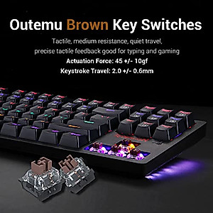 Redragon S113 Gaming Keyboard Mouse Combo Wired Mechanical LED RGB Rainbow Keyboard Backlit with Brown Switches and RGB Gaming Mouse 4200 DPI for Windows PC Gamers