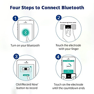 IFOAIR sec Portable Heart Rate Monitor - Heart Rhythm Tracker with Smartphone App, Wireless Home Use Heart Monitoring Devices Compatible with iPhone/Android Tablets