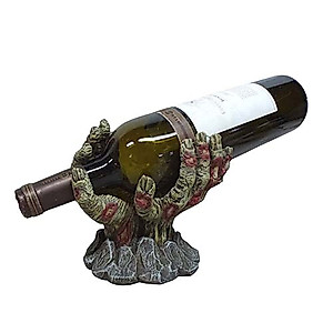 Pacific Giftwaee Walking Undead Horror Zombie Hands Wine Bottle Holde, Dining Room Tabletop Wine Rack Decor or Decorative Zombie Sculptures, 6" L