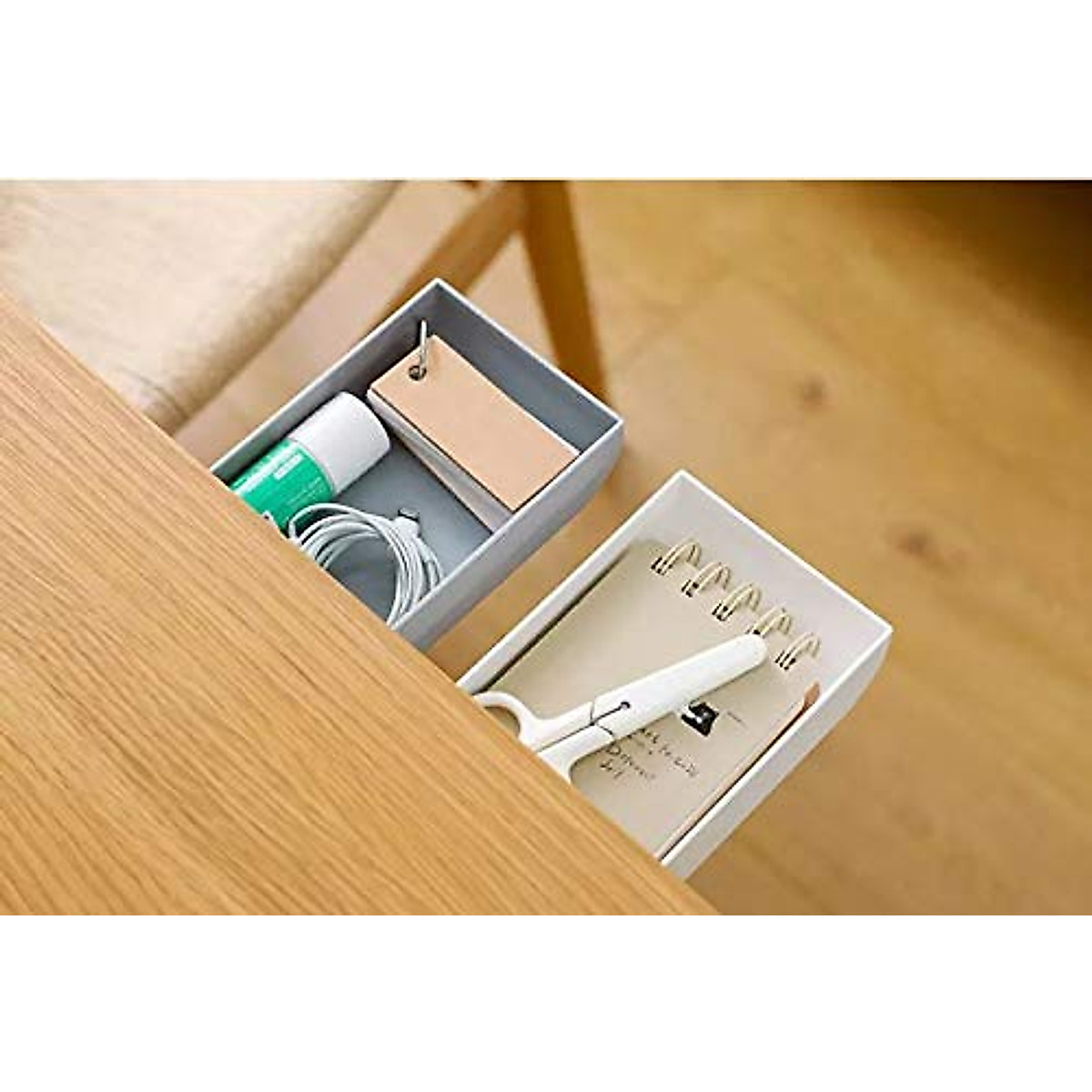 Hidden Underside Mini Desk Drawer Organizer- pencil cabinet Vanity Storage desktops and office space tray (3pack)
