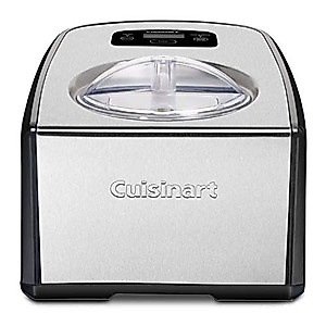Cuisinart ICE-100 Compressor Ice Cream and Gelato Maker Bundle with Ice Cream Homemade Ice Cream and Dessert Book (2 Items)