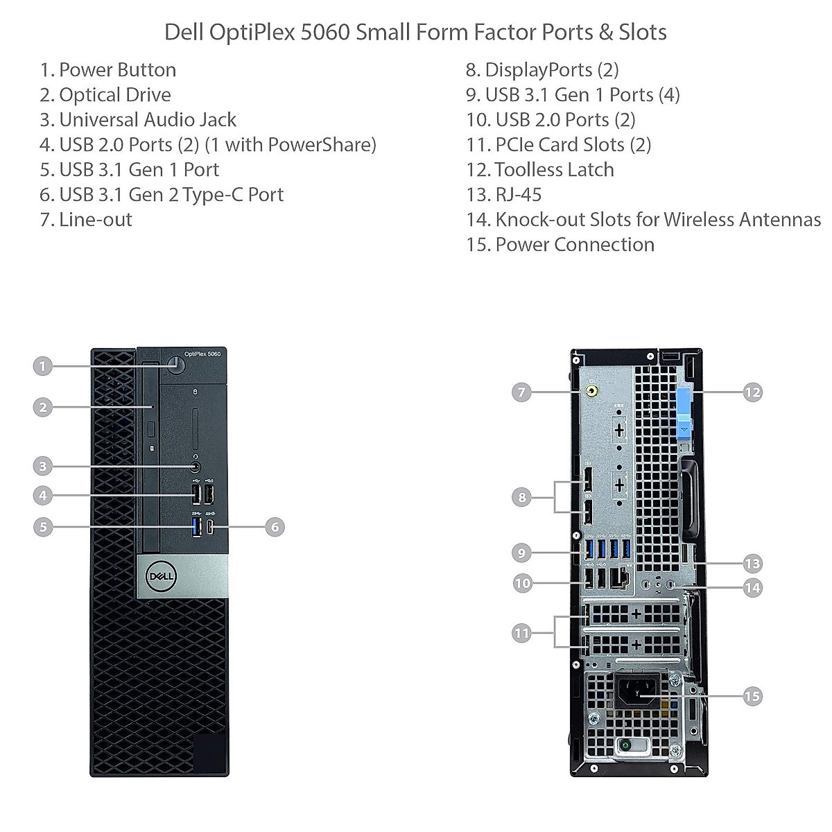 Dell Optiplex 5060 SFF Desktop - 8th Gen Intel Core i7-8700 6-Core Processor up to 4.60 GHz, 16GB DDR4 Memory, 512GB Solid State Drive, Windows 10 Pro (64-bit) (Renewed)