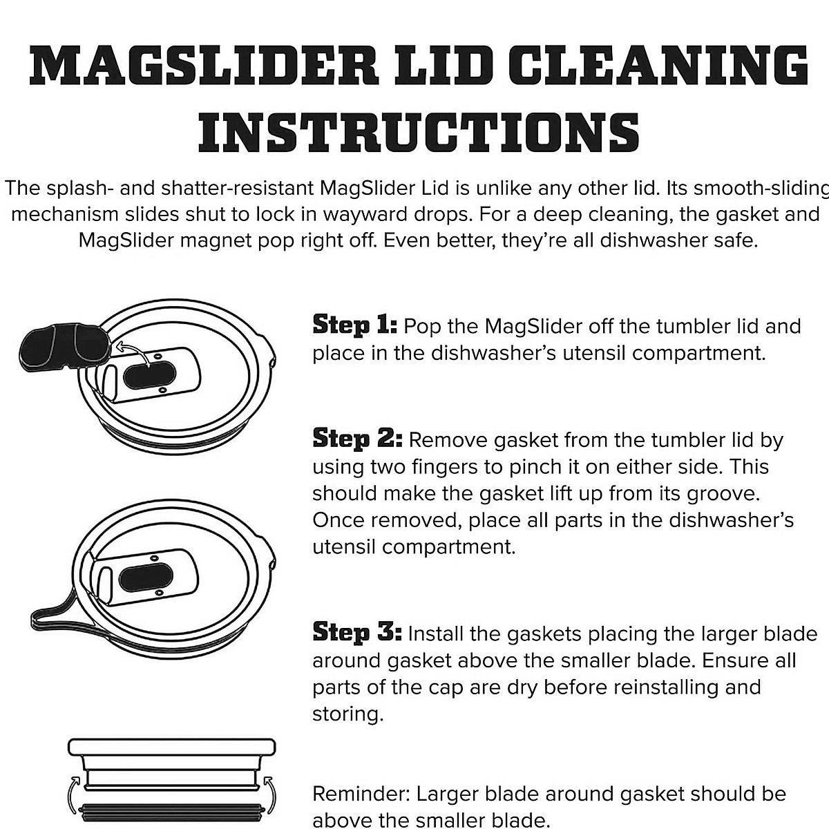 Replacement Magnetic Lid Slider,Compatible with YETI Magnetic Lid 10oz, 14oz, 16oz, 20oz, 26oz, 30oz,Magnetic Spill Proof Tumbler Cover(4 Packs)