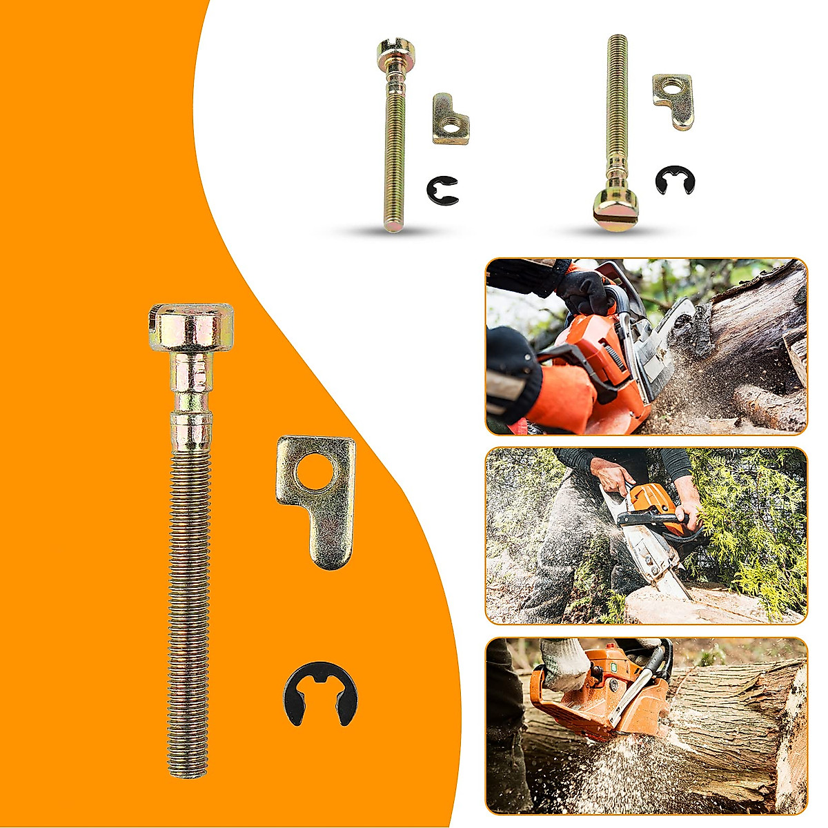 3Pcs/lot Chain Tensioner Adjuster Screw For McCulloch 335 338 435 436 438 440 441 442 444 Chainsaw Replacement Parts