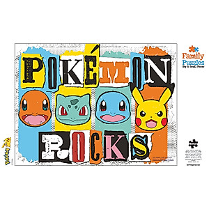 Buffalo Games - Pokémon - Pokemon Rocks - 400 Piece Jigsaw Puzzle for Families Challenging Puzzle Perfect for Game Nights - Finished Puzzle Size is 21.25 x 15.00