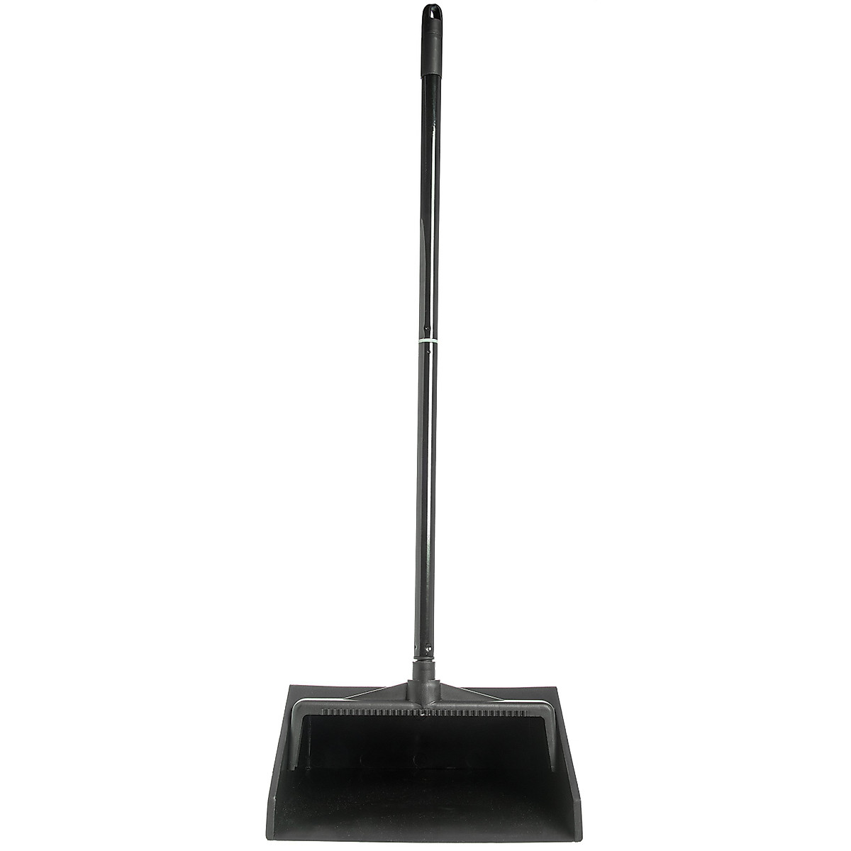 SPARTA Plastic Dust Pan, Upright Pan With 2 Piece Handle For Cleaning, 11 X 12 X 3.5 Inches, Black
