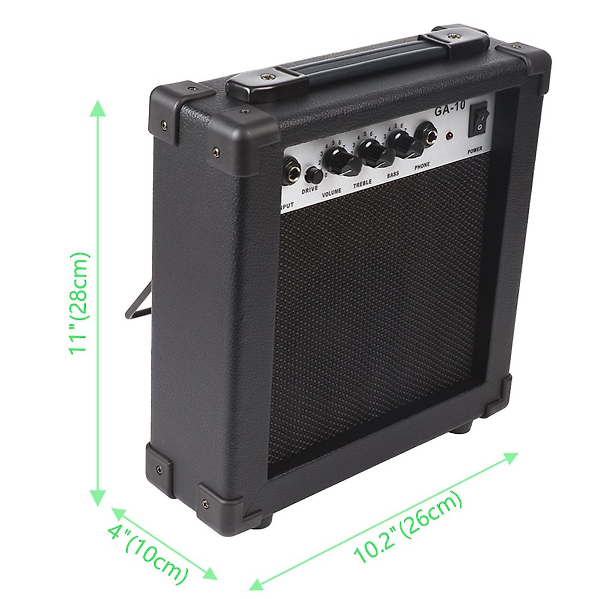 Luvay 10 Watt Electric Guitar Amplifier, with Back Support - Stand
