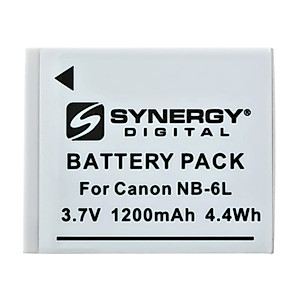 Synergy Digital Camera Battery, Compatible with Canon PowerShot SX540 HS Digital Camera, (li-ion, 3.7V, 1200 mAh) Ultra High Capacity, Replacement for Canon NB-6L Battery