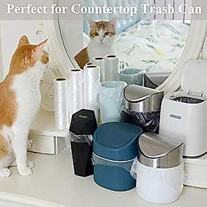 JILLICK 2 Pack Trash Bags for Countertop Mini Trash Can, 1.5 Liter Trash Bag for Small Tiny Trash Bin Can(Small, 200 Counts