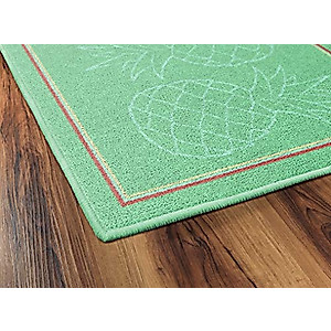 Brumlow MILLS Pineapple Fruit Home Decor Area Rug for Kitchen, Dining, Living Room, Bedroom or Doorway Mat, 20" x 34", Green