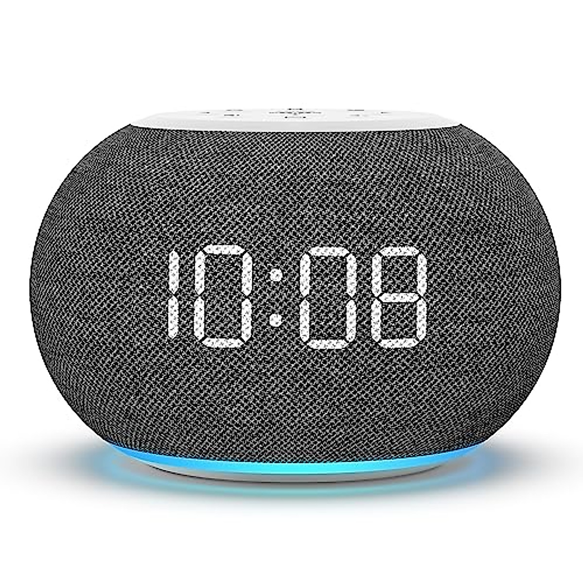 REACHER Auto Dimmable Alarm Clock Radio for Bedrooms, Improved Reception FM Radio, 9 Color Night Light, 0-100% Dimmer, 7 Wake Up Sounds, Sleep Timer, Small Digital Clock for Bedside