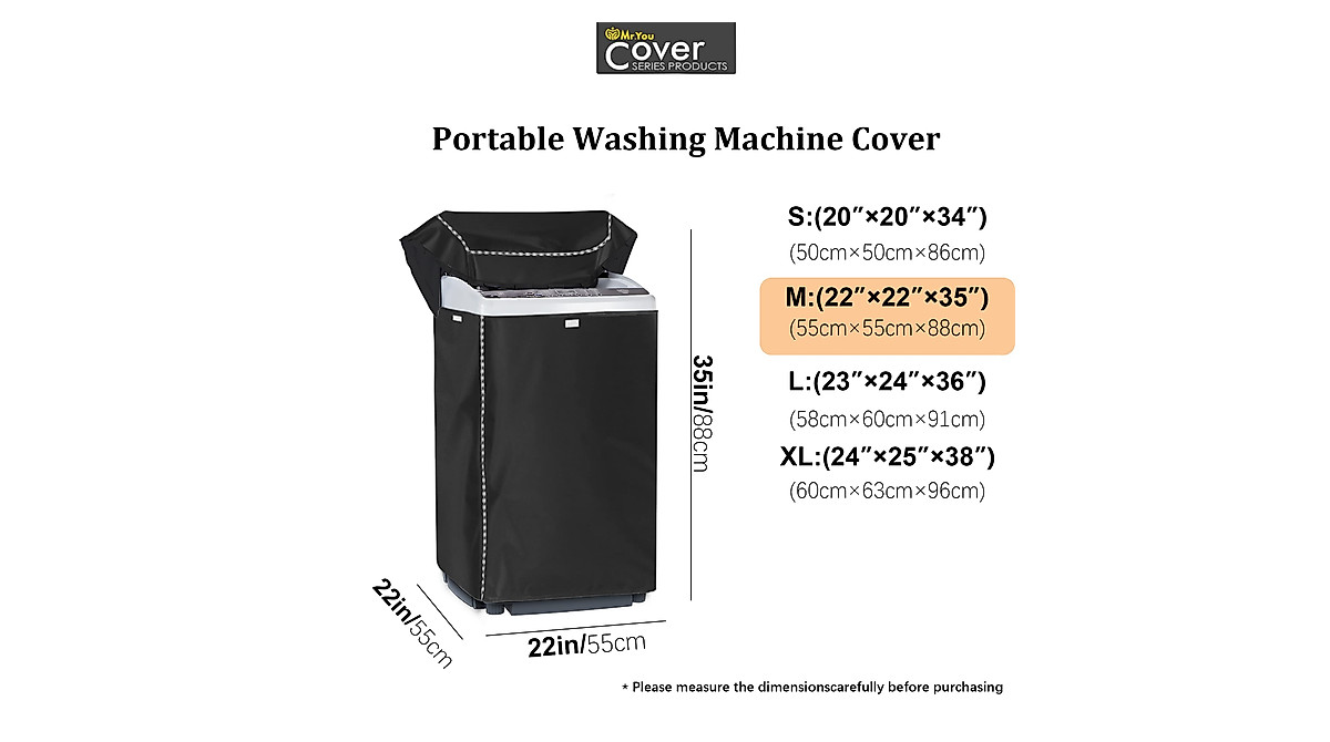 Waterproof Portable Washing Machine Cover - Durable Protection