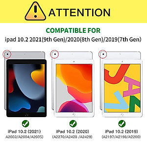 ZtotopCases for iPad 9th/8th/7th Generation 10.2 Inch, [5 Magnetic Stand Angles + Pencil Holder + Highly Shockproof +Auto Wake/Sleep], Premium PU Leather Cover for iPad 10.2 inch 2021/2020/2019, Black