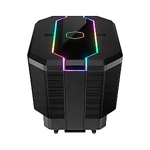 Cooler Master MasterAir MA620M ARGB Dual Tower CPU Air Cooler, SF120R Fan, Hexagon Strip ARGB Lighting, 6 Heat Pipes, Copper Plated Base, AMD Ryzen AM4, Intel LGA1700*/1200/115X (MAM-D6PN-120PA-R1)