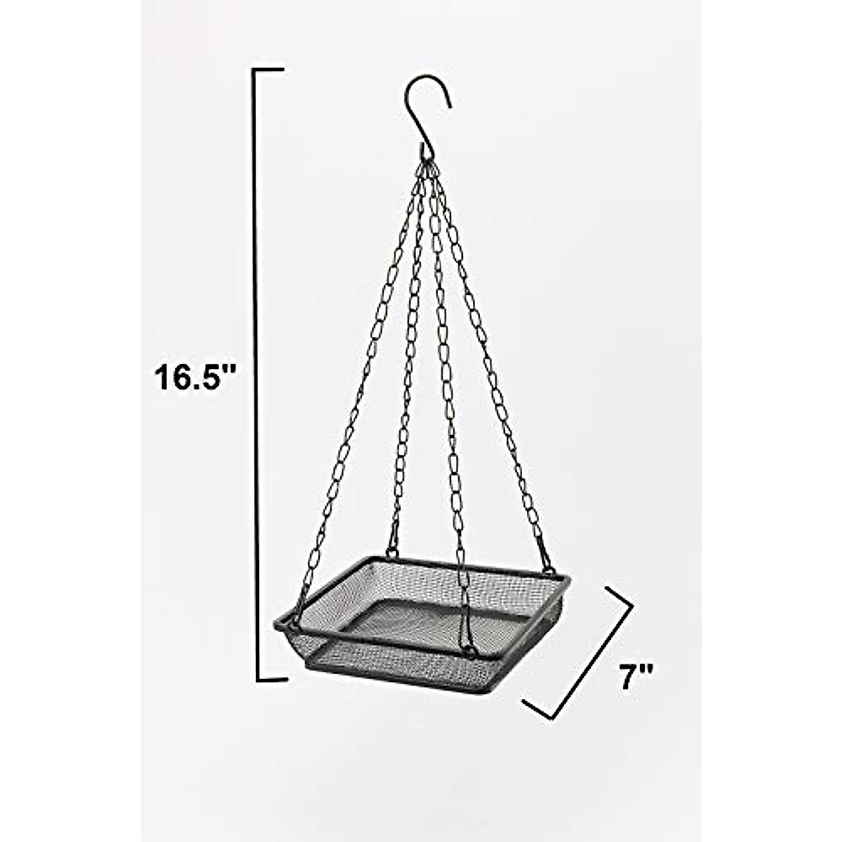 WOSIBO Hanging Feeder Seed Tray, Platform Metal Mesh , Outdoor Garden Decoration for Wild Backyard Attracting Birds