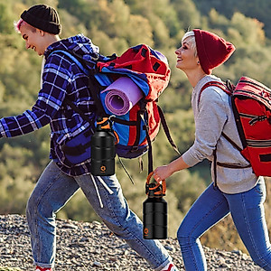 Fjbottle Insulated Half Gallon Water Bottle 64oz with Magnetic Lid,Stainless Steel Double-Wall Vacuum Leak Proof Sports Insulated Jug with Paracord Handle, Keep Water Hot & Cold for Outdoor,Gym