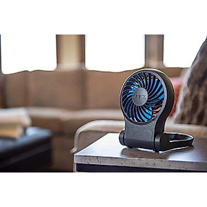 Treva 3.5 Inch Portable Desk Fan with USB Port - Small, Compact, Powerful Airflow, AC Adapter Included