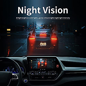 ViaBecs Rear View Camera 120° Wide Angle of View, IP168 Waterproof Night Vision Hd and Backup Camera, Suitable for Car Pickup Truck SUV RV Truck