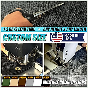 ColourTree 4' x 50' Black Fence Privacy Screen Windscreen Cover Fabric Shade Tarp Netting Mesh Cloth - Commercial Grade 170 GSM - Cable Zip Ties Included - We Make Custom Size