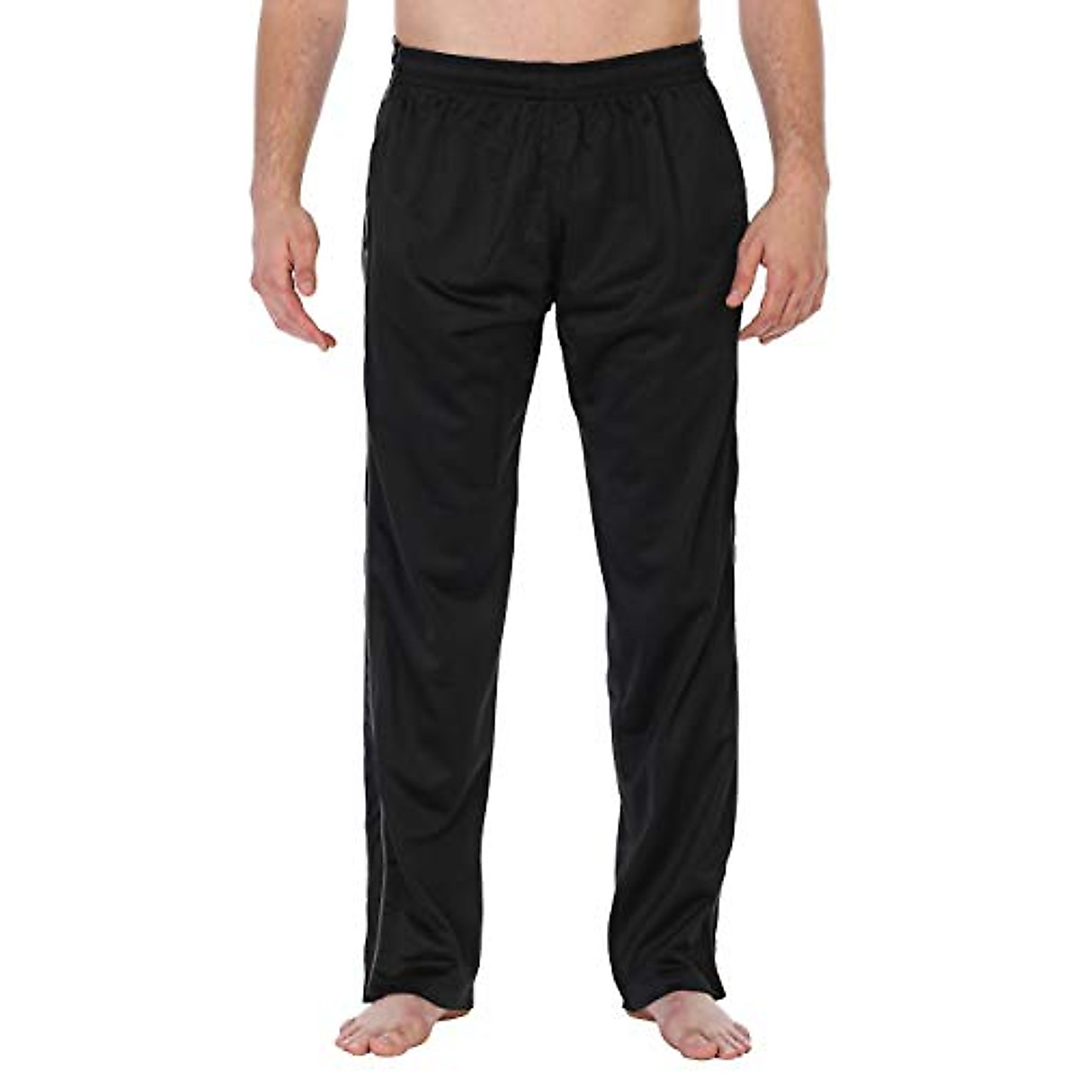 Gioberti Mens Athletic Track Pants, Black Charcoal, Large
