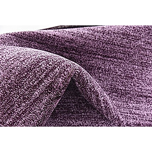 Unique Loom Del Mar Collection Area Rug-Transitional Inspired with Modern Contemporary Design, 6' 0 x 9' 0 Rectangular, Violet/Ivory