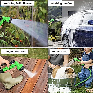 Expandable Garden Hose, Flexible Water Hose with 7 Function Hose Spray Nozzle