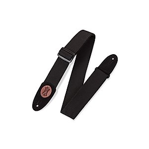 Levy's Leathers MSSC8-XL-BLK Signature Series Cotton XL Guitar Strap, Black