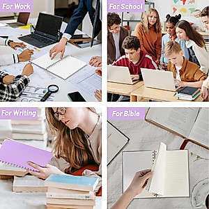 Yoment Lined Spiral Notebook Journal for Work 160 Pages Hardcover Spiral Notebook College Ruled A5 Small Spiral Notebook 5x7 Journaling Notebooks for Writing Note Taking School, Purple