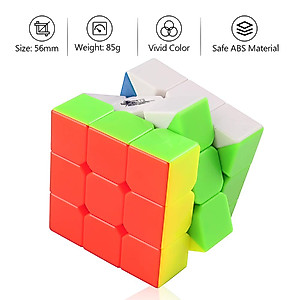 D-FantiX Cyclone Boys 3x3 Speed Cube Stickerless Magic Cube 3x3x3 Puzzles Toys (56mm)