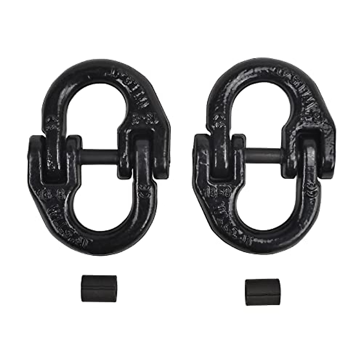 TBAPFS 1/2" Grade 80 Alloy Steel Hammerlock Coupling Link, Tow Hitch Hammer Lock Safety Trailer Chain Adapter Connector Link for Heavy Super Duty Truck Chain Hitch, 12000 Lbs Work Load Limit - Black