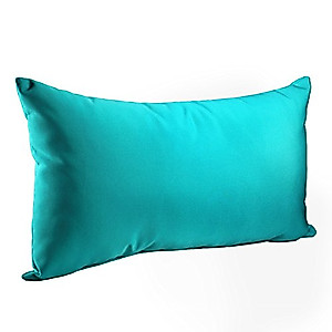 SET OF 2-22x12x4 Sunbrella Indoor/Outdoor Fabrics LUMBAR PILLOWS in Aruba by Comfort Classics Inc.