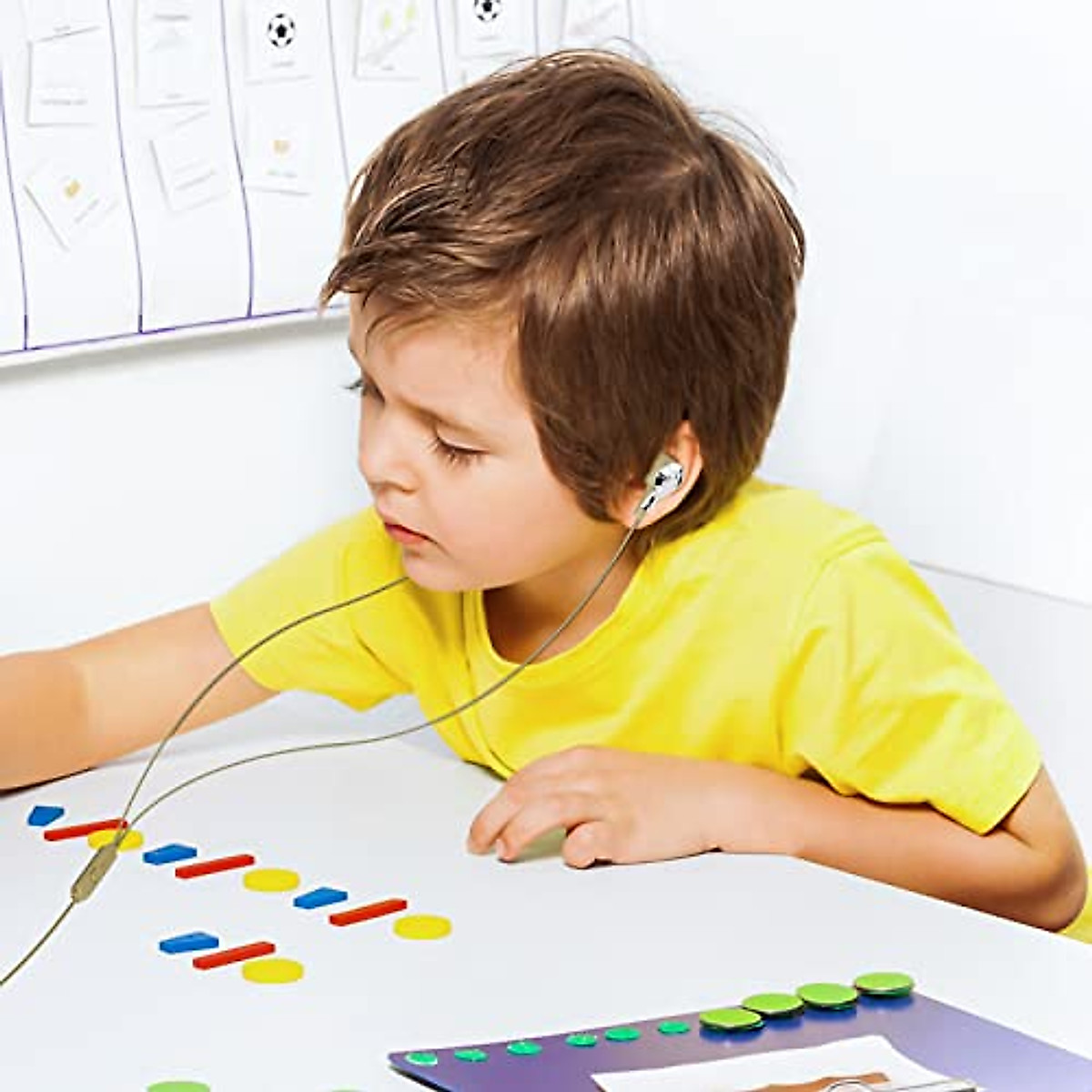 Earbuds Earphones with Microphone,5pack Ear Buds Wired in-Ear Headphones with 30pack Replacement Noise Islating Earplugs,Fits 3.5mm Interface for iPad,iPod,Mp3 Players,Android and iOS Smartphones