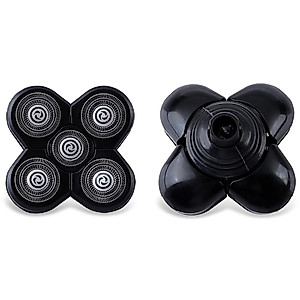 Men 5 Blade Rotary Razor 5D Replacement Head, Alternate Floating Washable Electric Shavers Trimmer Electric Shaving Head (Black)