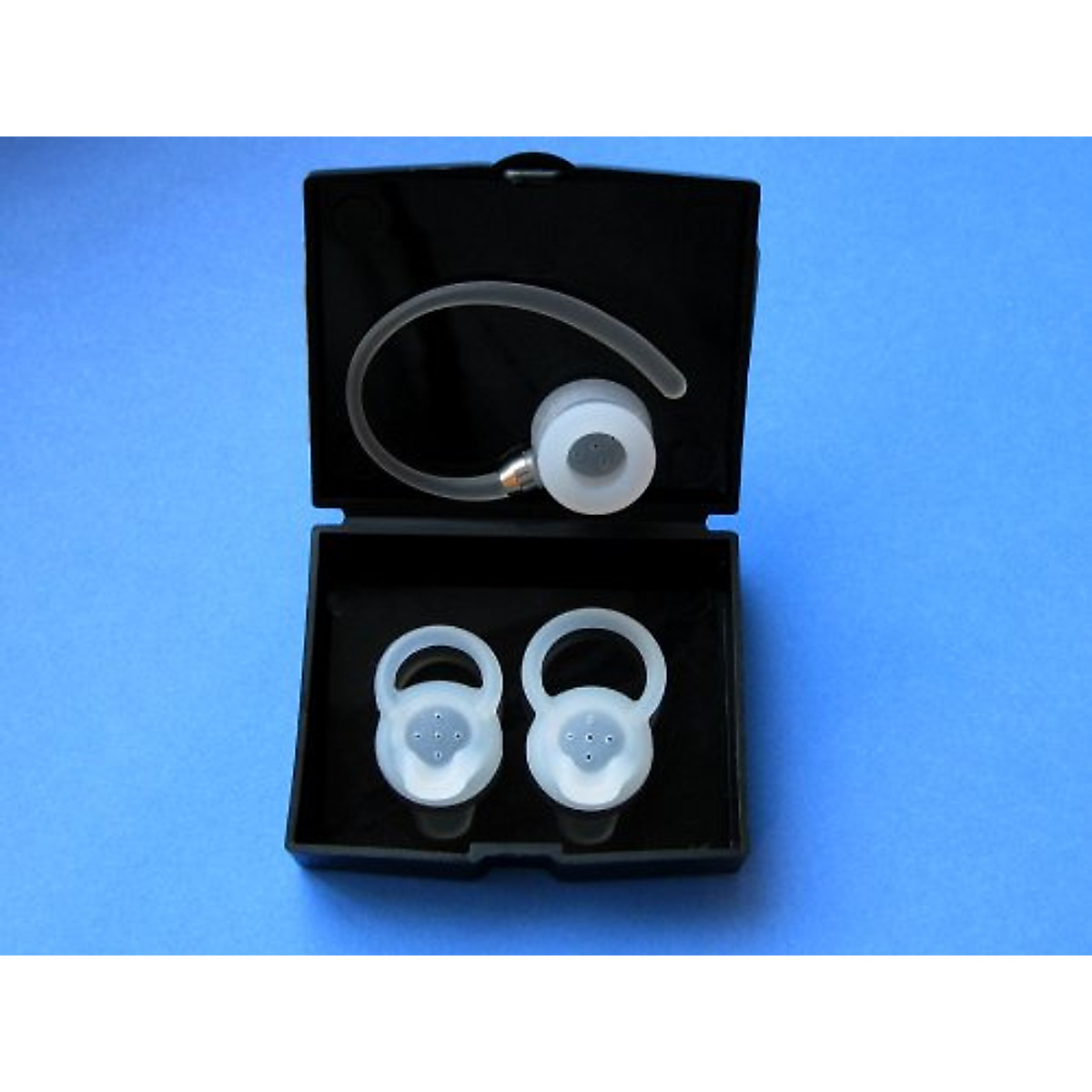 3 Parts White Set- 1 Earhook and 2 Earbuds Eartips Compatible with Motorola Boom 2+, Boom 2, Boom, HX600, Elite Flip HZ720, H17, H17txt, H19, H19txt, HX550, H525, H520 Wireless Headsets