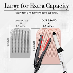 Heat Resistant Mat - Iron Mat - Curling Iron Holder - Silicone Heat Resistant Mat - Makeup Mat - Hot Tools Mat - Hot Tools Flat Iron Holder