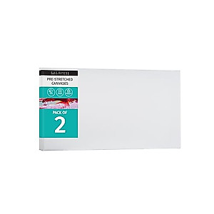 PIXY CANVAS Value Pack of 2 Stretched Canvas 10x12 inch, 3/4 (0.75) inch deep for Your Paintings/Artwrok/Wall Art/Wall Decor (Pack of 2 Canvas, 10 x 12 inch, Landscape)