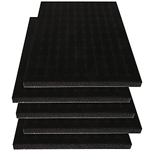 ARTIBETTER Jewelry Storage Insert - Foam Jewelry Inserts (3pcs) - Black Velvet Ring & Earring Display Pad for Jewelry Storage Box