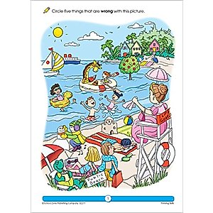 School Zone - Thinking Skills Workbook - 64 Pages, Ages 3 to 5, Preschool to Kindergarten, Problem-Solving, Logic & Reasoning Puzzles, and More (School Zone Get Ready!™ Book Series)