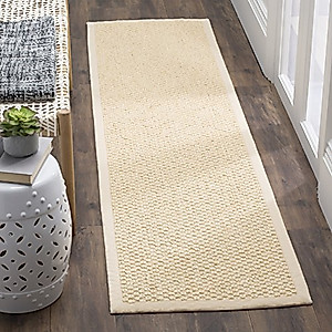 SAFAVIEH Natural Fiber Collection Runner Rug - 2' x 6', Creme, Sisal Design, Easy Care, Ideal for High Traffic Areas in Living Room, Bedroom (NF525A)