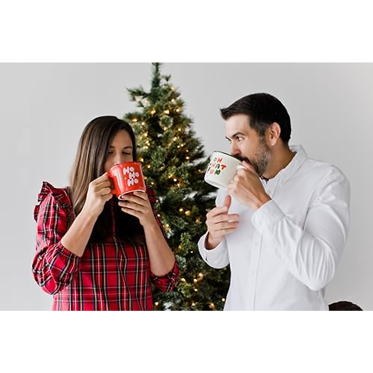 Pearhead Ho Ho Ho Christmas Camper Mug, Holiday Coffee Cup, Christmas Home Décor, Holiday Gifts, Seasonal Coffee Mug, Stocking Stuffer Gift Ideas, Microwave And Dishwasher Safe