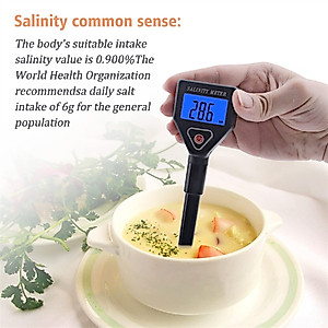 Digital Tester Portable Salinity Meter Salinometer Halometer Salt Gauge Salty Brine Seawater Food Salinity Tester Salt Concentration