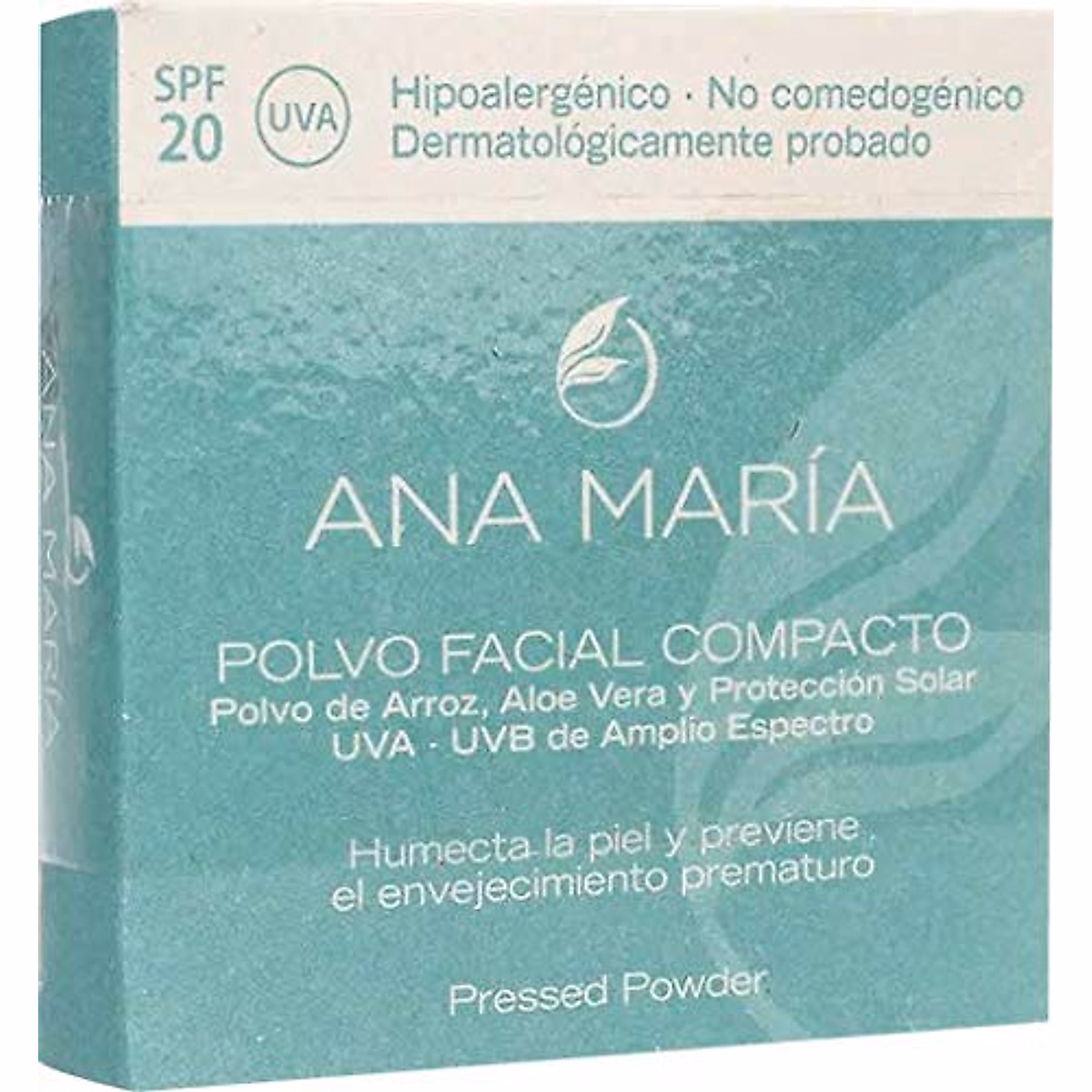 Ana Maria Maquillaje Cosmeticos | Polvo Facial Compacto Arroz Aloe Vera FPS 20 UVA | Make up Pressed Powder SPF 20 0.5oz-14gr (Avellana | Hazelnut (7))