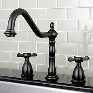 Kingston Brass KB1795BEXLS Essex Widespread Kitchen Faucet, 8-1/4 inch in Spout Reach, Oil Rubbed Bronze
