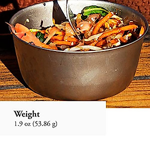 Snow Peak Titanium Trek Bowl - Ultralight & Sturdy Titanium Bowl - Durable & Compact Cookware for Camping, Hiking, or Backpacking Trips - 13 cm