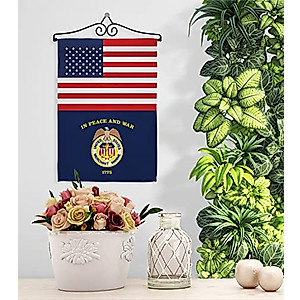 US Merchant Marine Garden Flag - Set Wall Hanger Armed Forces Corps USMC Semper Fi United State American Military Veteran Retire Official - House Banner Small Yard Gift Double-Sided 13 X 18.5