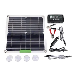 200 Watt 12V Portable Solar Panel Kit | Monocrystalline Solar Panel with Solar Charge Controller | Fast Charging QC3.0 USB C | Ideal for Car Automotive Boat Marine RV Camping (100A)