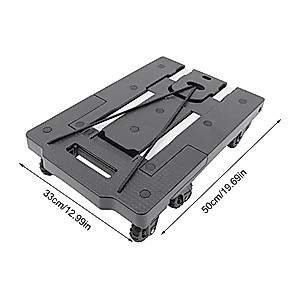 Folding Hand Truck, 154lbs/70kg Cart Folding Dolly Portable Trolley Push Hand Truck Moving Warehouse Cart Luggage Carrying Trolley